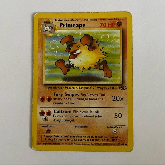 Pokemon | Toys | Pokemon 999 Vintage Set Primeape 4364 | Poshmark